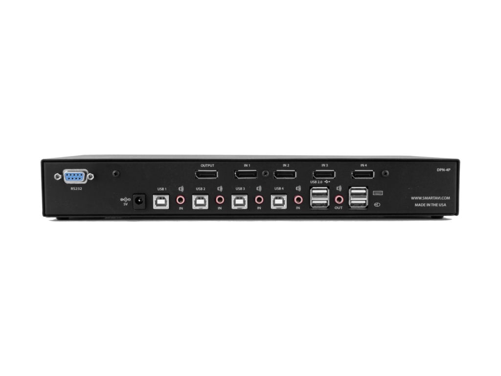 Smart-AVI DPN-4PS - 4-Port DisplayPort KVM Switch with USB 2.0 and ...