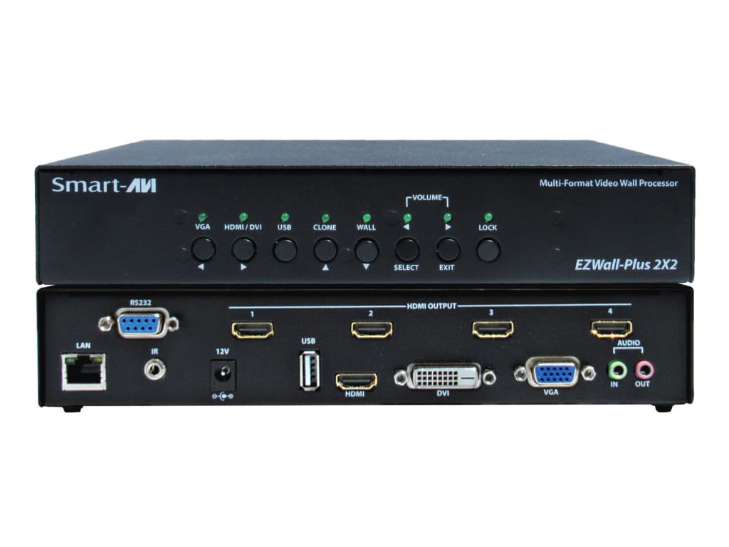 Smart-AVI EZWALL-PLUS 2X2 - HD Video Wall Controller with HDMI, DVI ...
