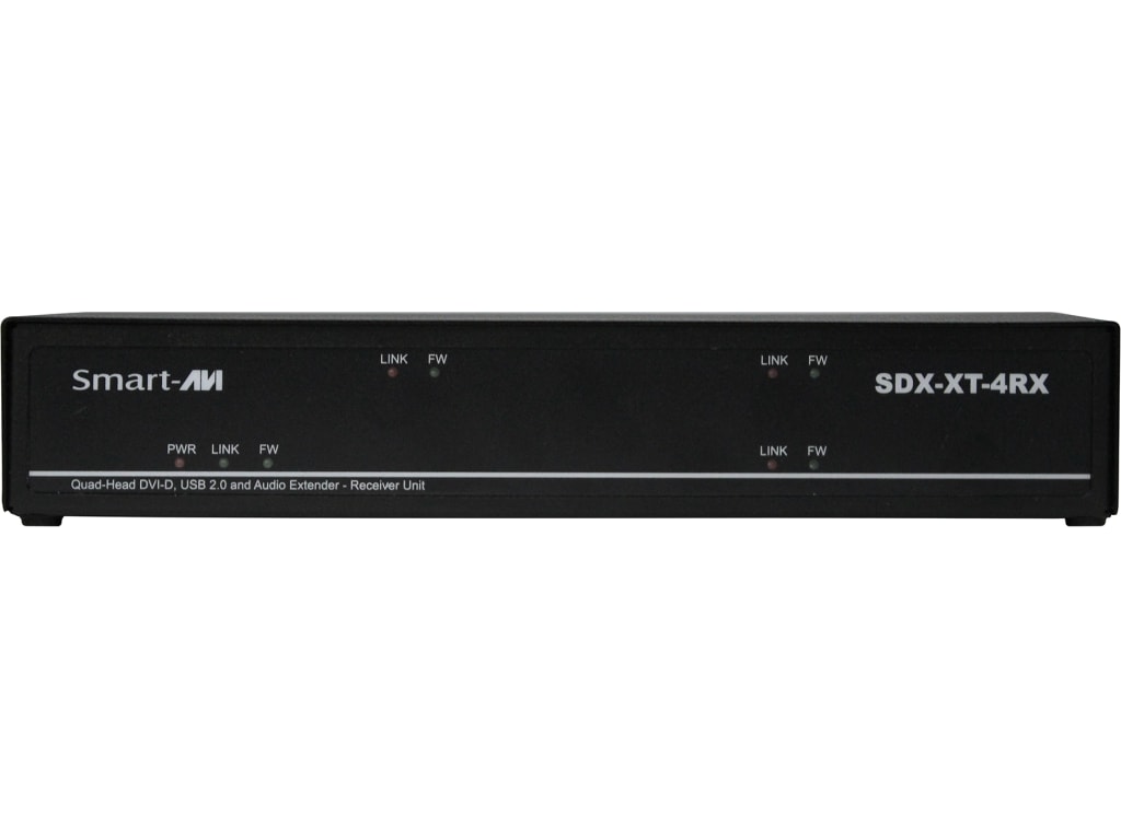 Smart-AVI SDX-XT-4P - Quad Head DVI-D, USB 2.0, Audio, CAT5/5e/6 Extender | Touchboards