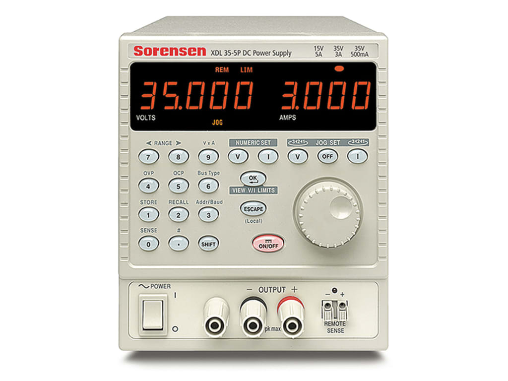 Sorensen XDL35-5 - Single Channel DC Power Supply (35V/3A, 15V/5A); Front Terminals Only ...