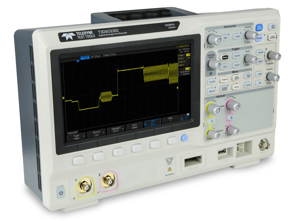 Teledyne Test Tools T3DSO2302 - Two Channel Digital Oscilloscope, 300 ...
