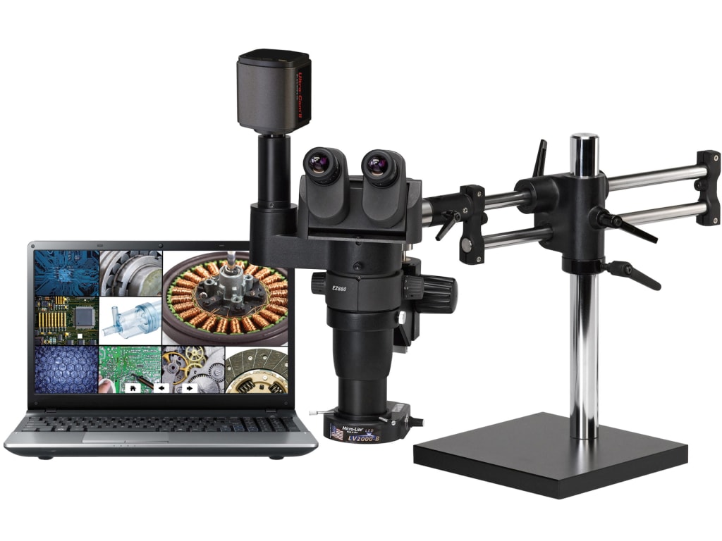 OC White TKDEZT-880-LV2 - Ergo-Zoom Trinocular Microscope Package with ...