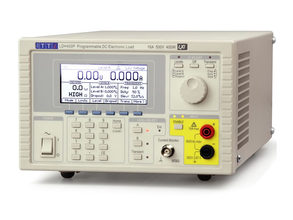 TTi LDH400P - Electronic DC Load, 500V, 16A, 400W | TEquipment