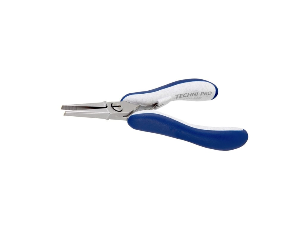 Techni-Pro 758PL6014 - Pliers, Flat Long Nose Serrated, ESD Safe ...