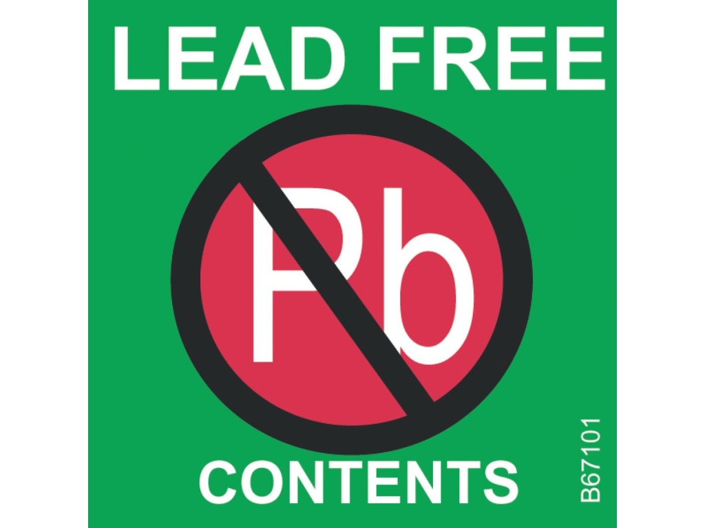 Techni-Pro 758ST6710 - Lead-Free Warning Label, 2" x 2", 500/Roll ...