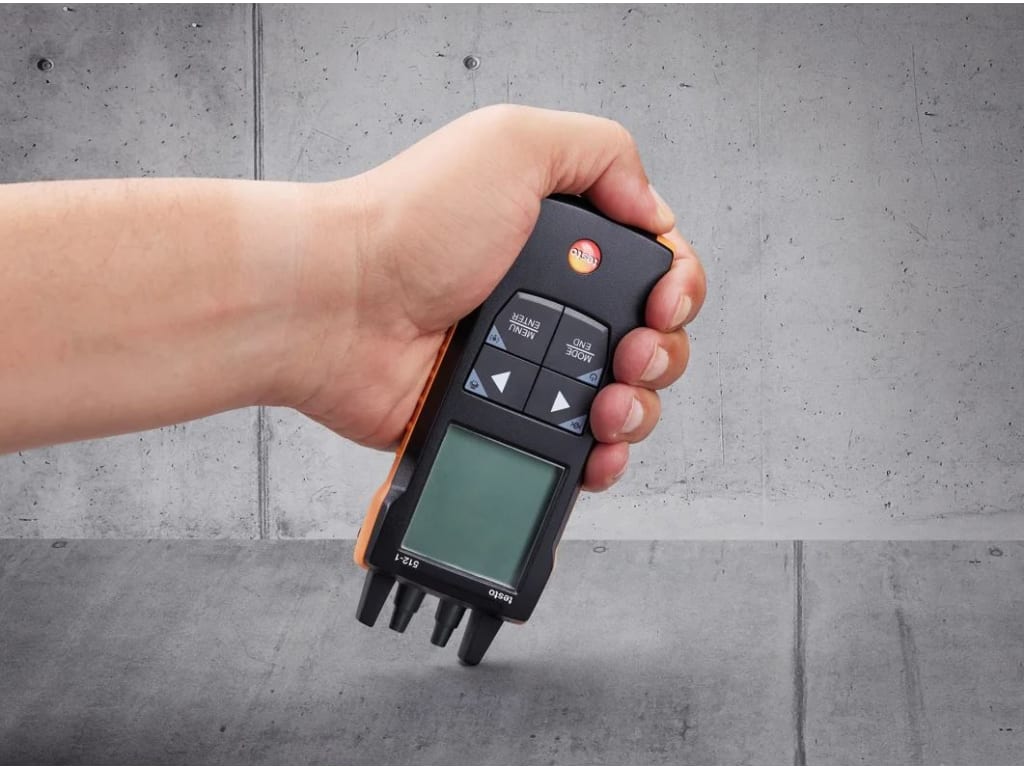 Testo 512-1 - Digital Differential Pressure Measuring Instrument, 0 to ...