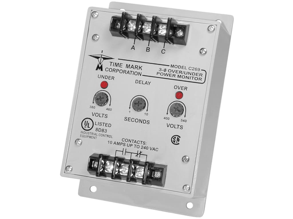 Time Mark A269 - Over and Under 3-Phase Monitor, 120 VAC, 110 -145V, 80 ...
