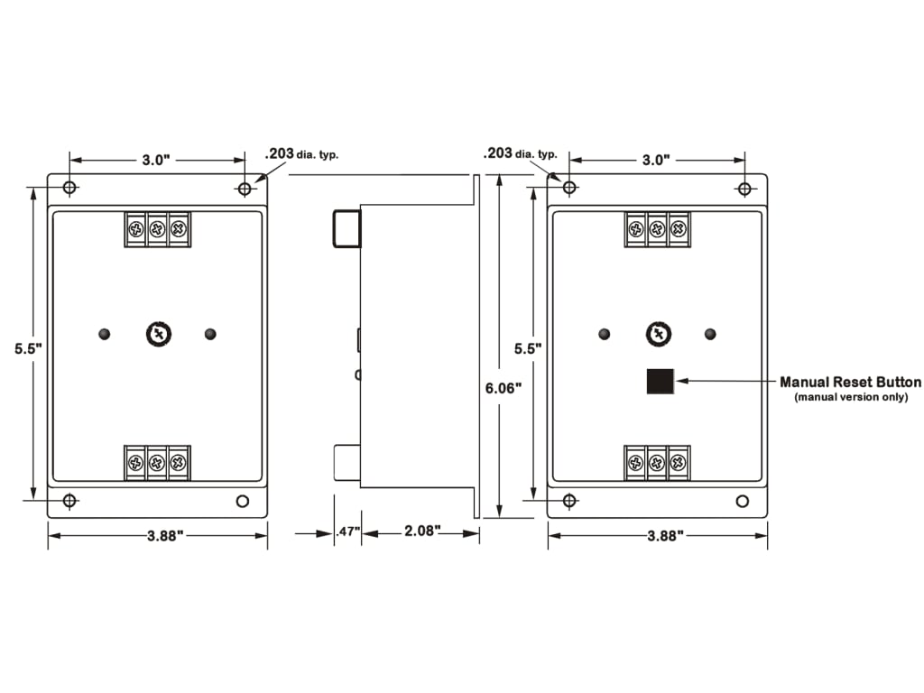 Time Mark B263 - 3-Phase Monitor, Auto Reset, 208/240VAC, 160-240V ...