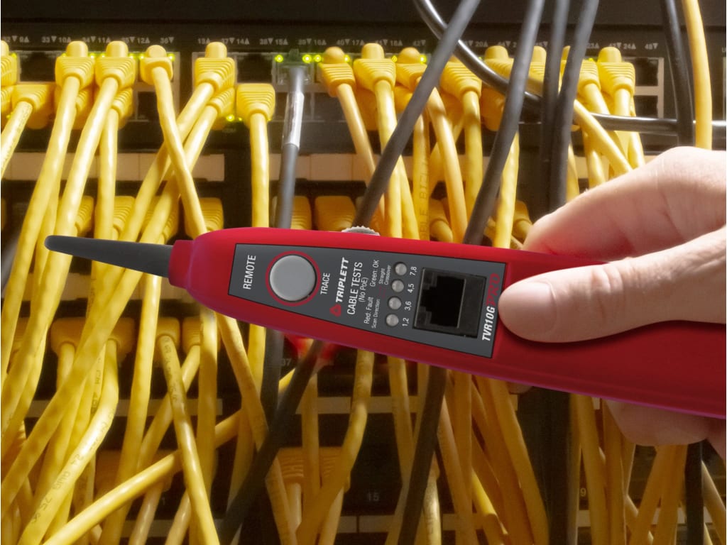 Triplett TVR10G - LAN Network Tester (10/100/1000/1000 MB/s) | TEquipment