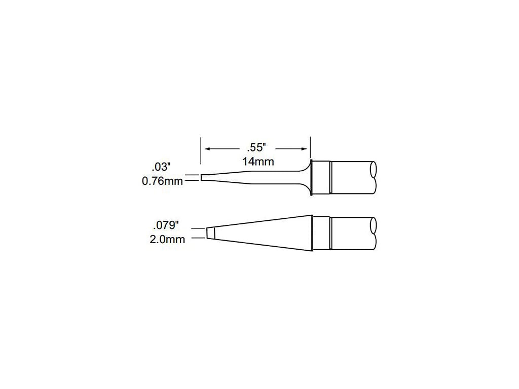 Metcal TFP-BLP2 Cartridge, Tweezer, Blade, 2mm (0.079In) | TEquipment