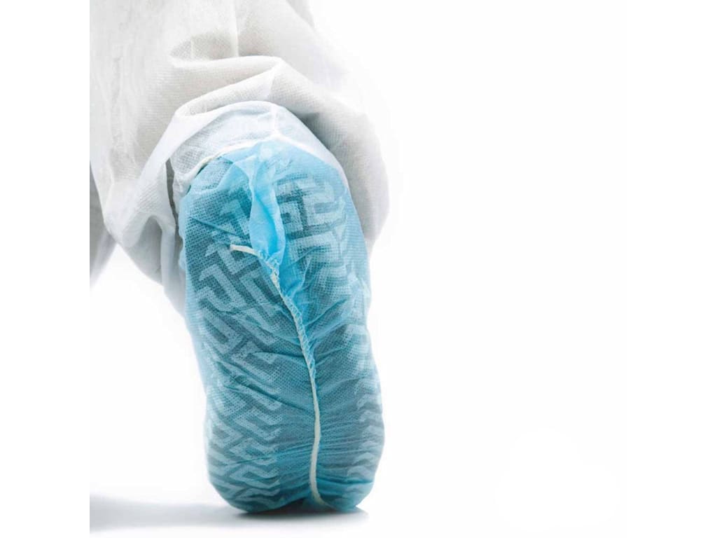 Valutek VTSHCVAS-XL Cleanroom Shoe Cover, Polypropylene, Anti-Skid, XL ...