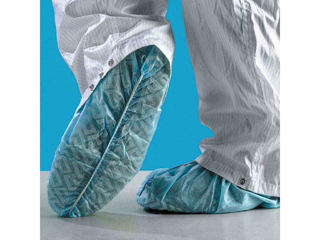 Valutek VTSHCVAS-XL Cleanroom Shoe Cover, Polypropylene, Anti-Skid, XL ...