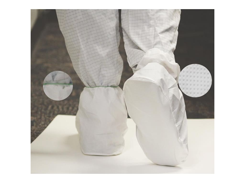 Valutek VTSHCVPPLWNE-2X Cleanroom Shoe Cover, Polypropylene, Non-Skid ...
