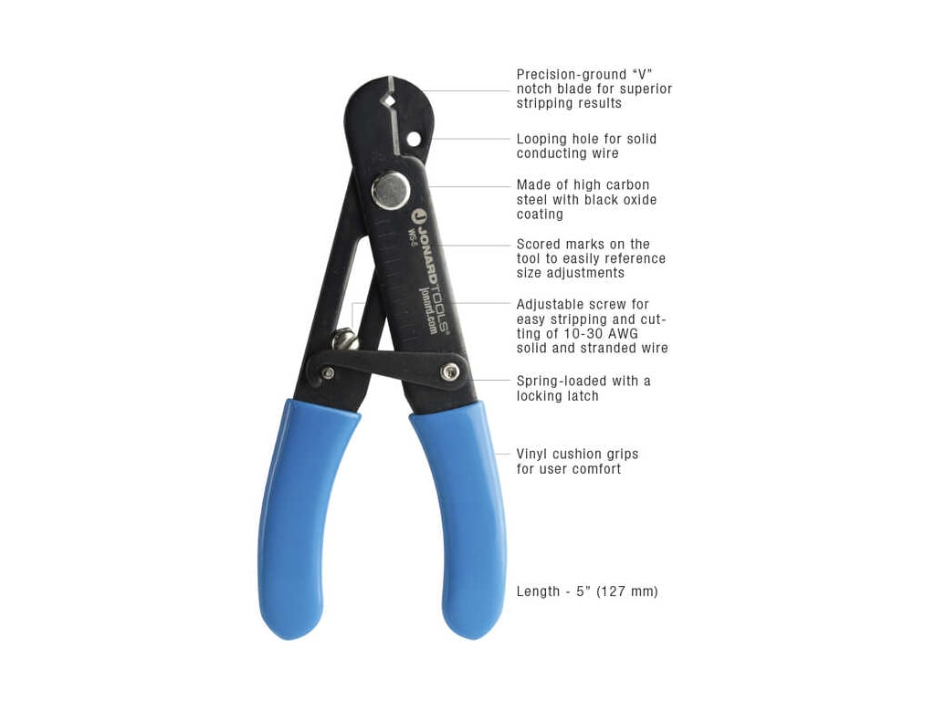 Jonard WS-5 - Adjustable Wire Stripper & Cutter | TEquipment