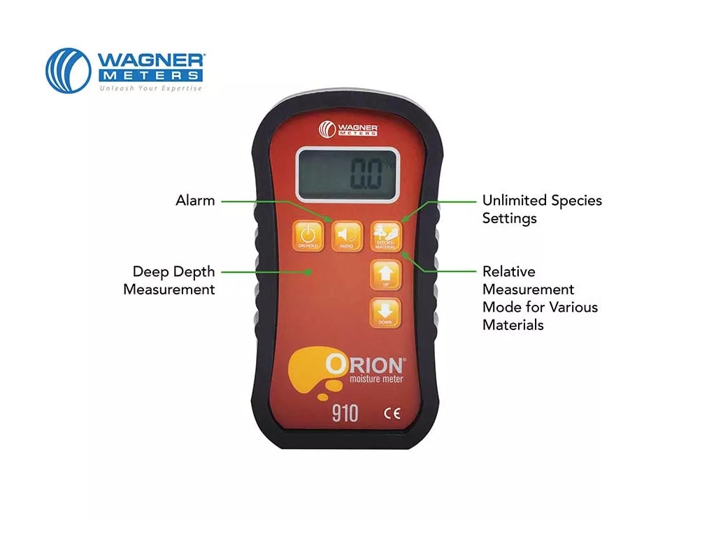 Wagner Meters Orion 910 - Deep Depth Pinless Wood Moisture Meter | TEquipment
