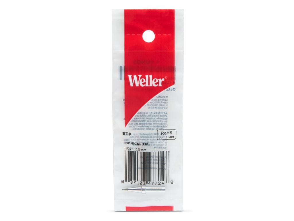 Weller ETP-5 - ETP Soldering Tips, Pack of (5), Conical - 0.8mm Width ...