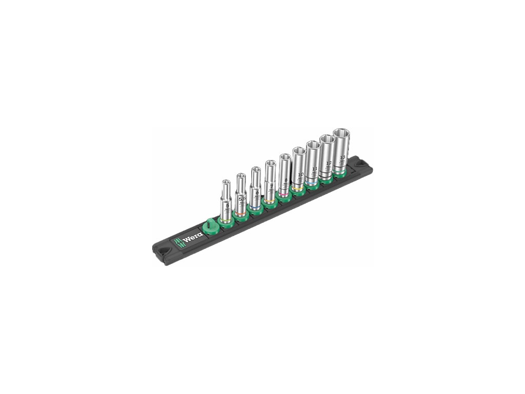 Wera Tools 05005410001 - Magnetic Socket Rail A Deep Socket Set, 1/4 ...