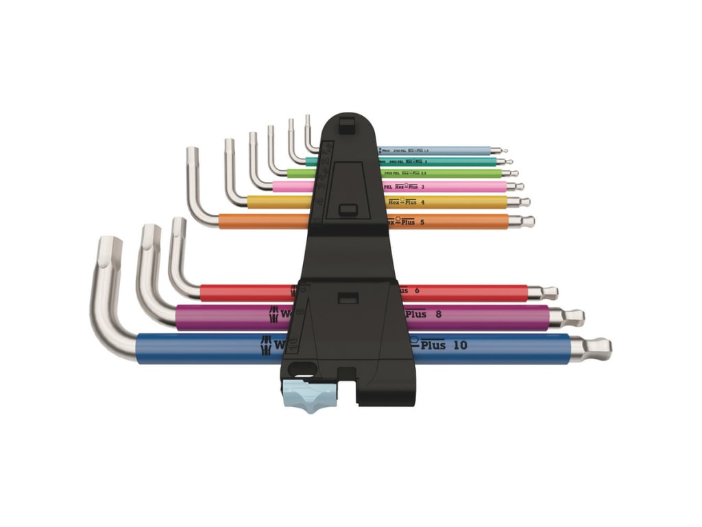 Wera 05022669001 - 3950/9 Hex-Plus Multicolour Stainless L-key Set ...