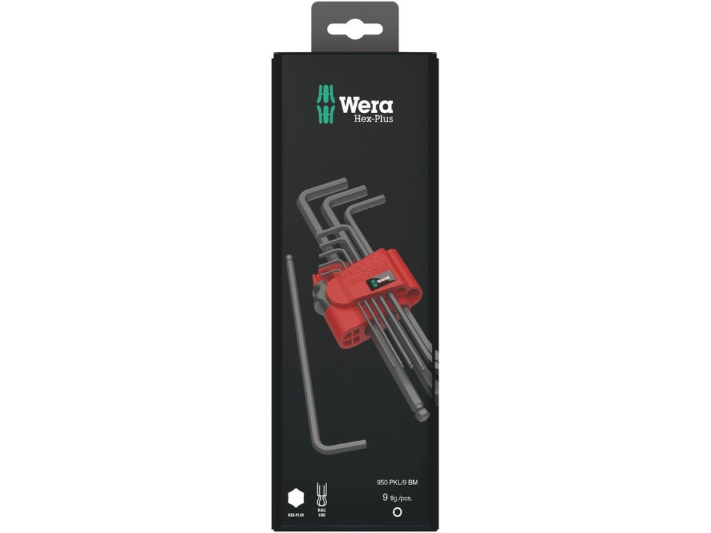 Wera 05073596001 - 950/9 Hex-Plus 6 SB L-key Set, Metric, BlackLaser ...