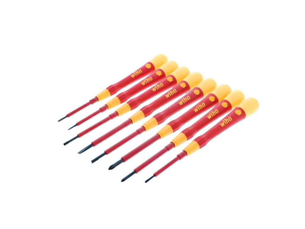 Wiha 32088 - 8 Piece Insulated Picofinish Precision Screwdriver Set | TEquipment