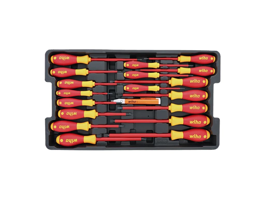 Wiha 32095 - 19 Piece Insulated SoftFinish Screwdriver & CAT III ...
