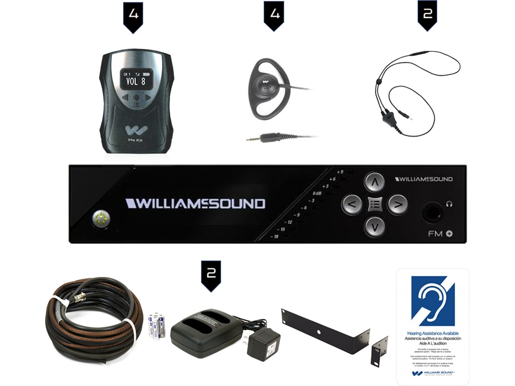 Williams FM 558 PRO D - FM Plus Assistive Listening System with Dante ...
