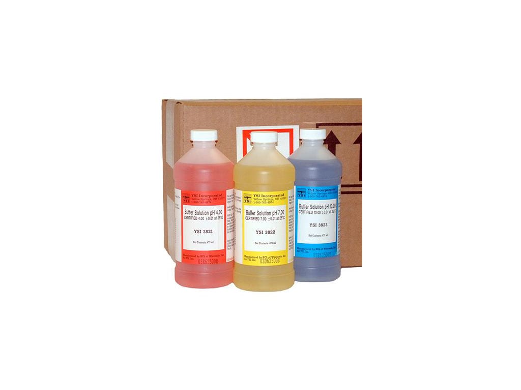 YSI 3824 - pH Buffer, Assorted Case, (2 ea Pints of 4,7,10) | TEquipment