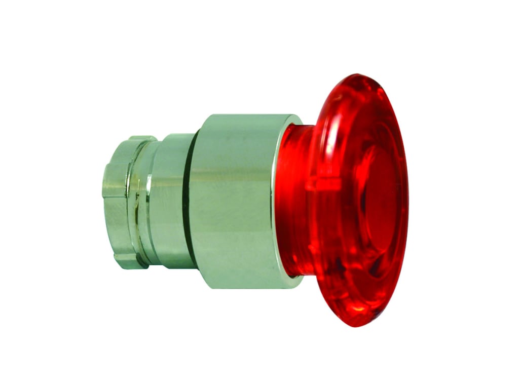 Altech 2ALMPP4LB-110 - Mushroom Push-Pull Button, Metal, LED, Red, 40mm ...