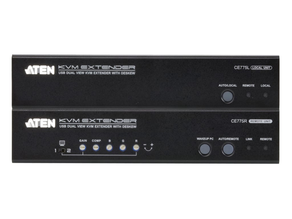 Aten CE775 - USB VGA Dual View Cat 5 KVM Extender with Deskew (1280 x ...