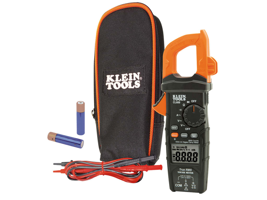 Klein Tools CL600 - Digital Clamp Meter, True RMS, AC Auto-Ranging, 600 ...