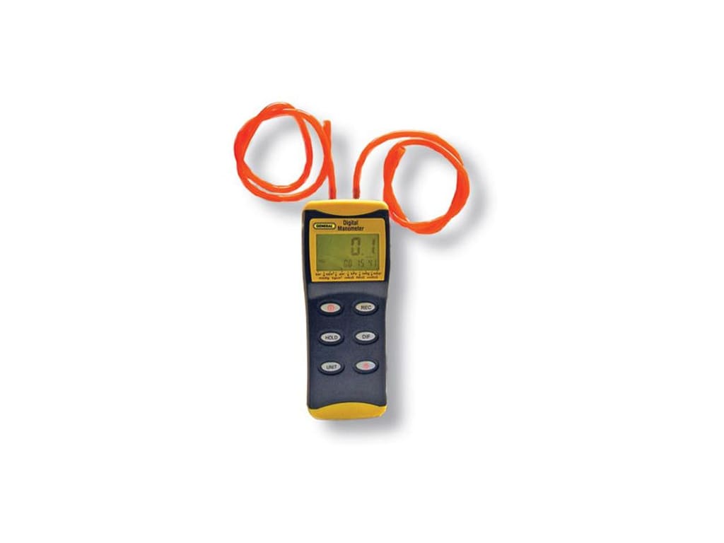 General DM8252RS Digital High Resolution Manometer with Stoppers ...
