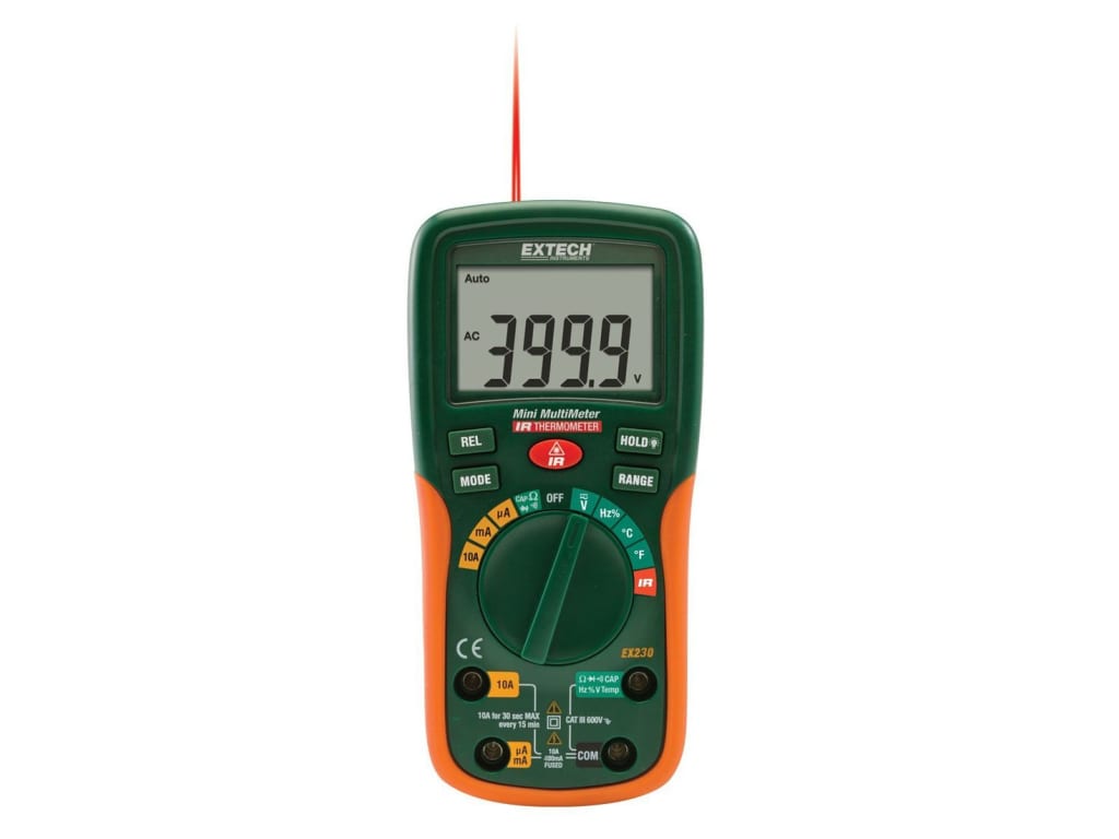 Extech EX230-NISTL Mini Digital MultiMeters + IR with Limited NIST ...
