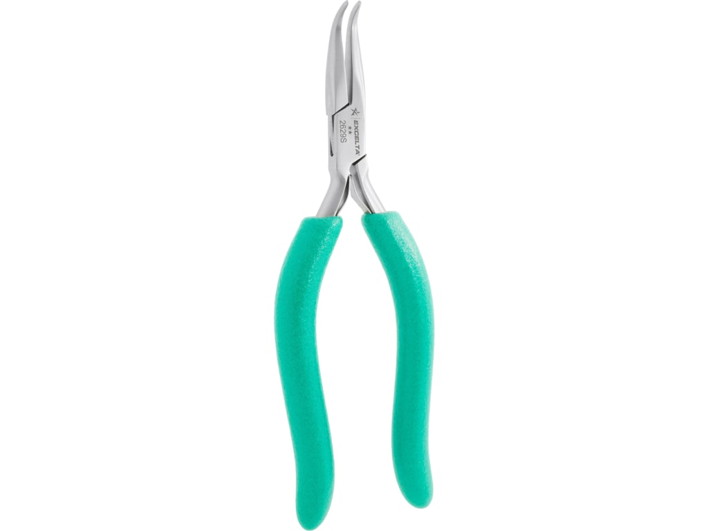 Excelta 2629S - Ergonomic Grips Pliers, 60-Degree Bent Nose, 0.75" Tip ...