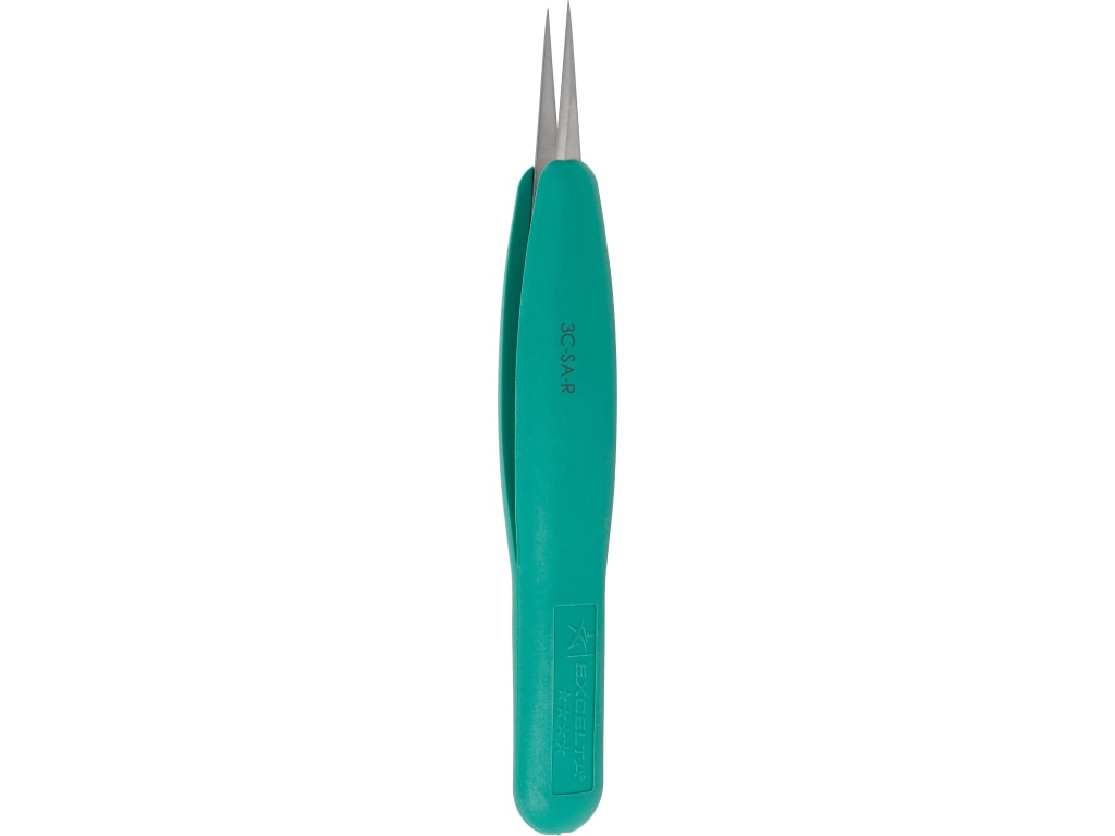 Excelta 3C-SA-R Cleanroom Tweezers, 4-Star, Straight, Very Fine Point ...