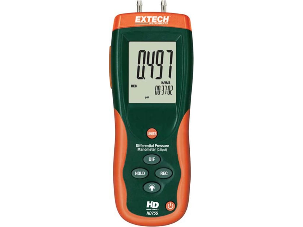 Extech HD755-NIST Pressure Manometer Differential 0.5psi with NIST ...