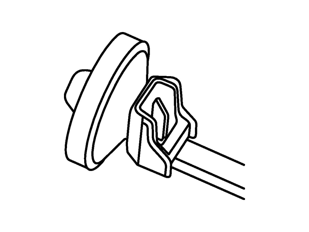 HellermannTyton 126-00065 - 1-Pc Cable Tie/Arrowhead Mount w/Seal, 6.5"L, 50lb Tensile, PA66HS ...