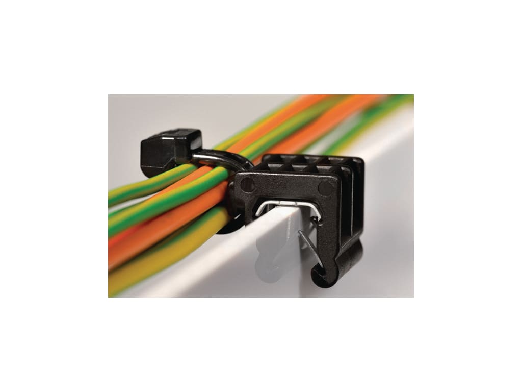 HellermannTyton 156-03943 - 2-Pc Low Profile Cable Tie/EC5A Edge Clip ...