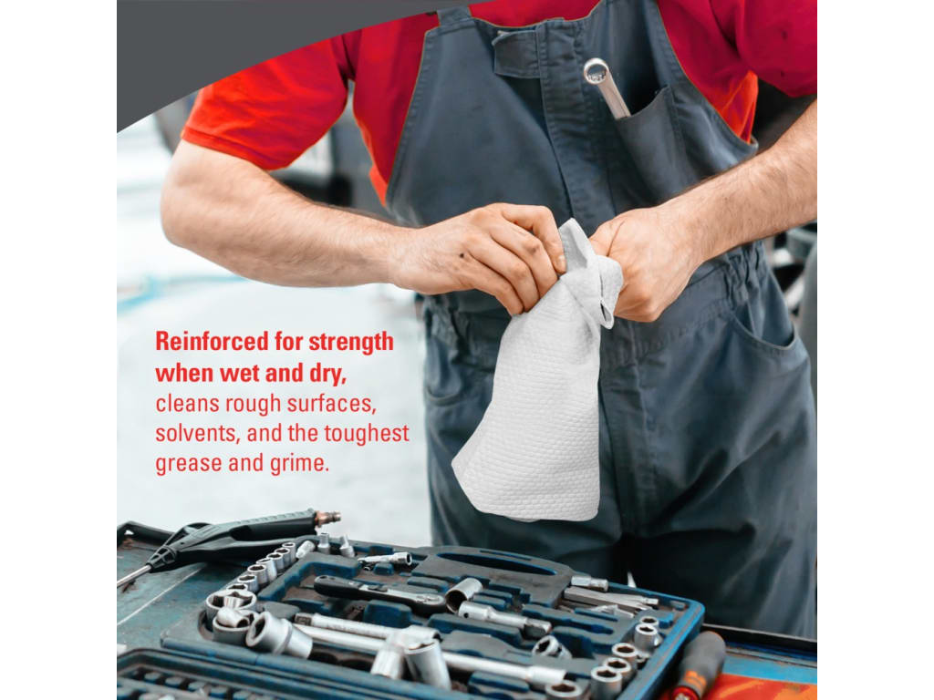 Kimberly-Clark 41025 - WypAll Power Clean X80 Heavy Duty Cloths, White ...