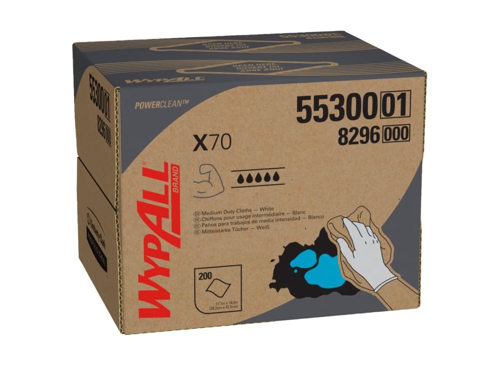 Kimberly-Clark 55300 - WypAll Power Clean X70 Medium Duty Cloths, 11.1 ...