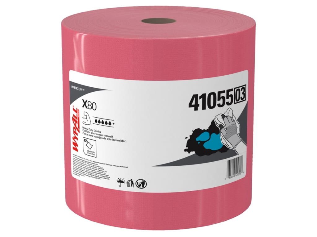 Kimberly-Clark KCC 41055 - WypAll Power Clean X80 Heavy Duty Cloths ...