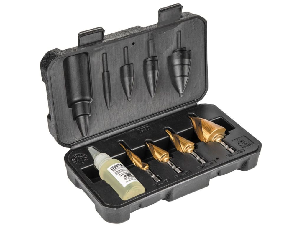 Klein Tools 25950 - Step Bit Kit (Spiral Doublefluted, Vaco), 4 Piece ...