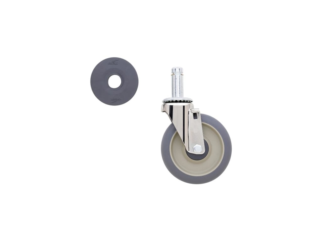 Metro 5MDA - Plated Stem Caster w/Bumper, 5″ Stem/Swivel, High Modulus ...