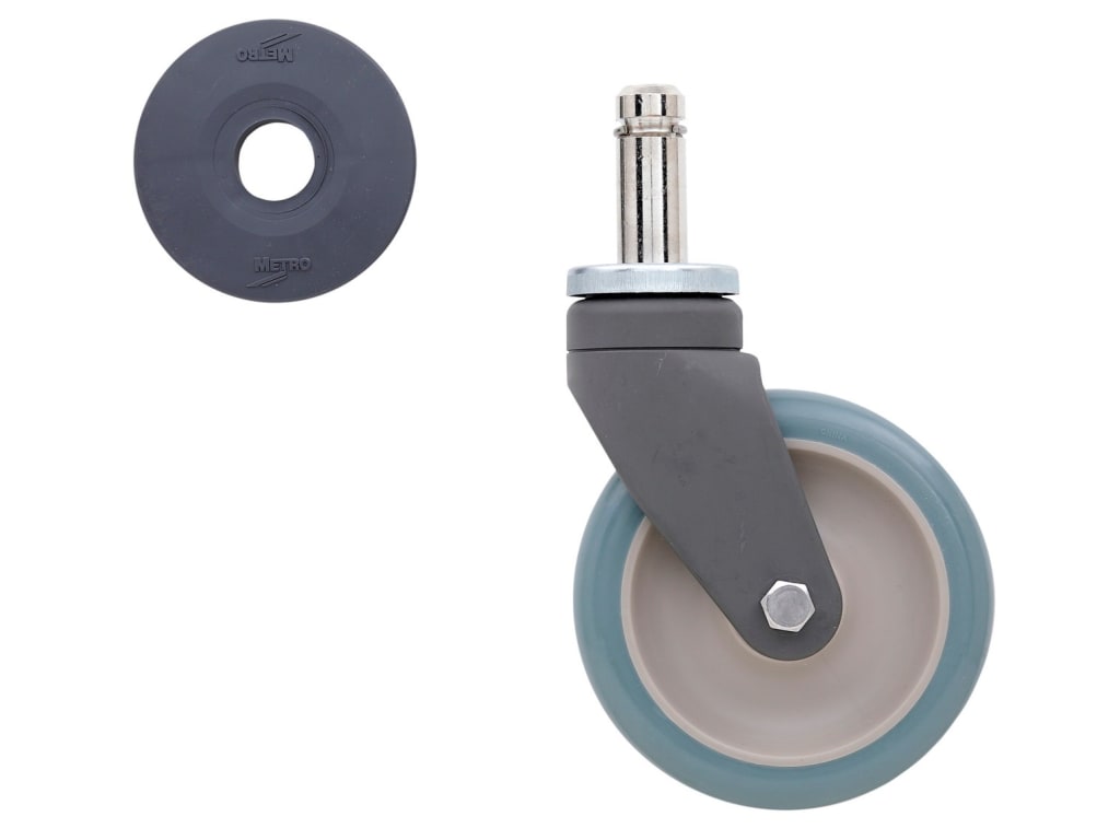 Metro 5PCM - 5″ Antimicrobial Polyurethane Swivel Stem Caster for Super ...