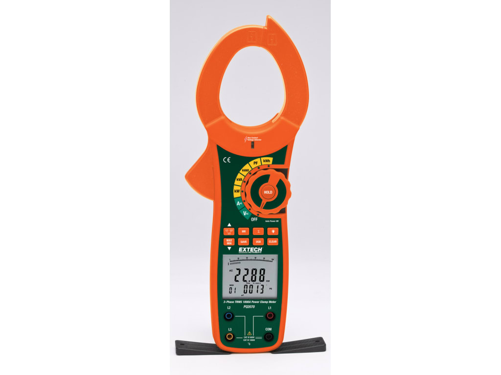 Extech PQ2070 Clamp Meter 1000A 3-Phase Power Quality | TEquipment