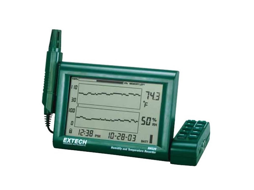 Extech RH520A-220 Humidity Dataloggers - Max Temperature: 140 F, Min ...
