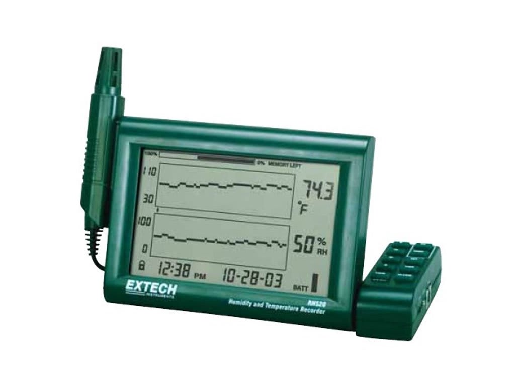 Extech RH520A-240-NIST Humidity Dataloggers - Max Temperature: 140 F ...