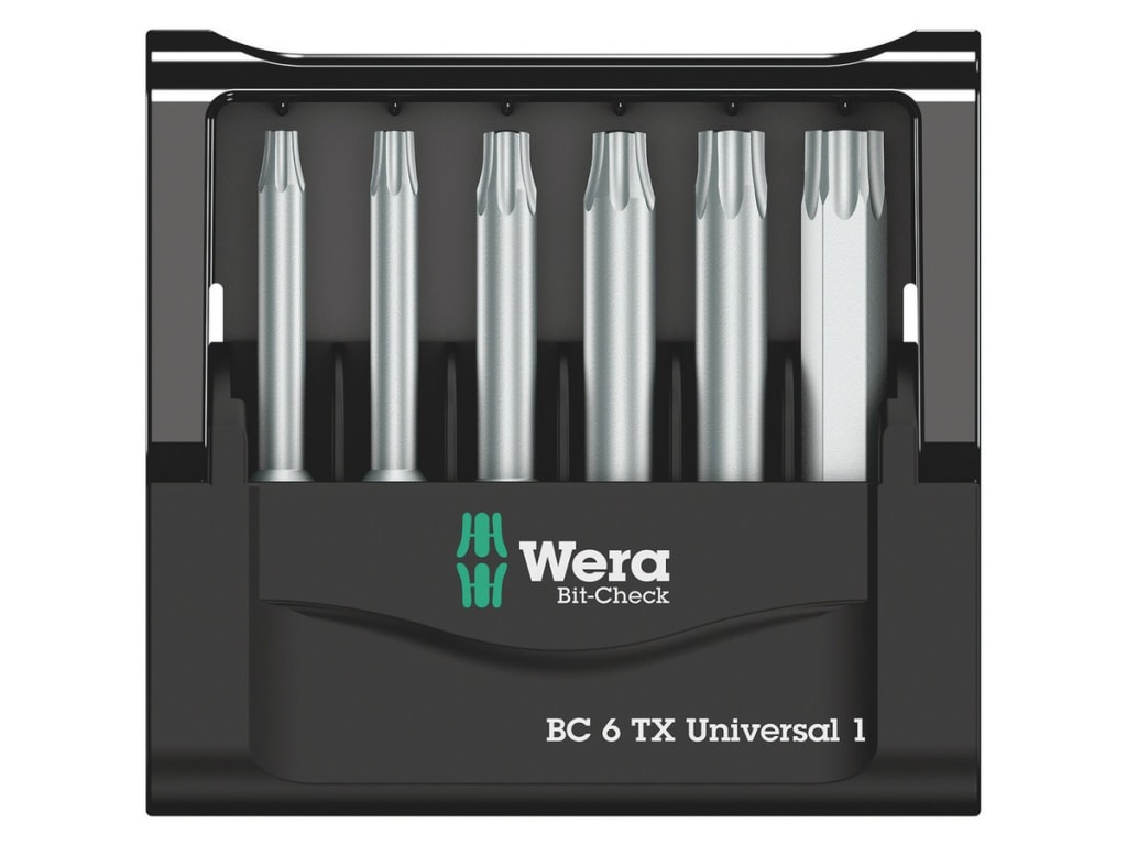 Wera Tools 05056472001 - Bit-Check 6 Tx Universal 1 Bits For Tx Screws ...