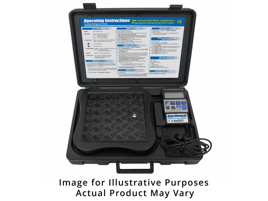 Mastercool 98211-B - Accu-Charge Certified Refrigerant Scale with ...