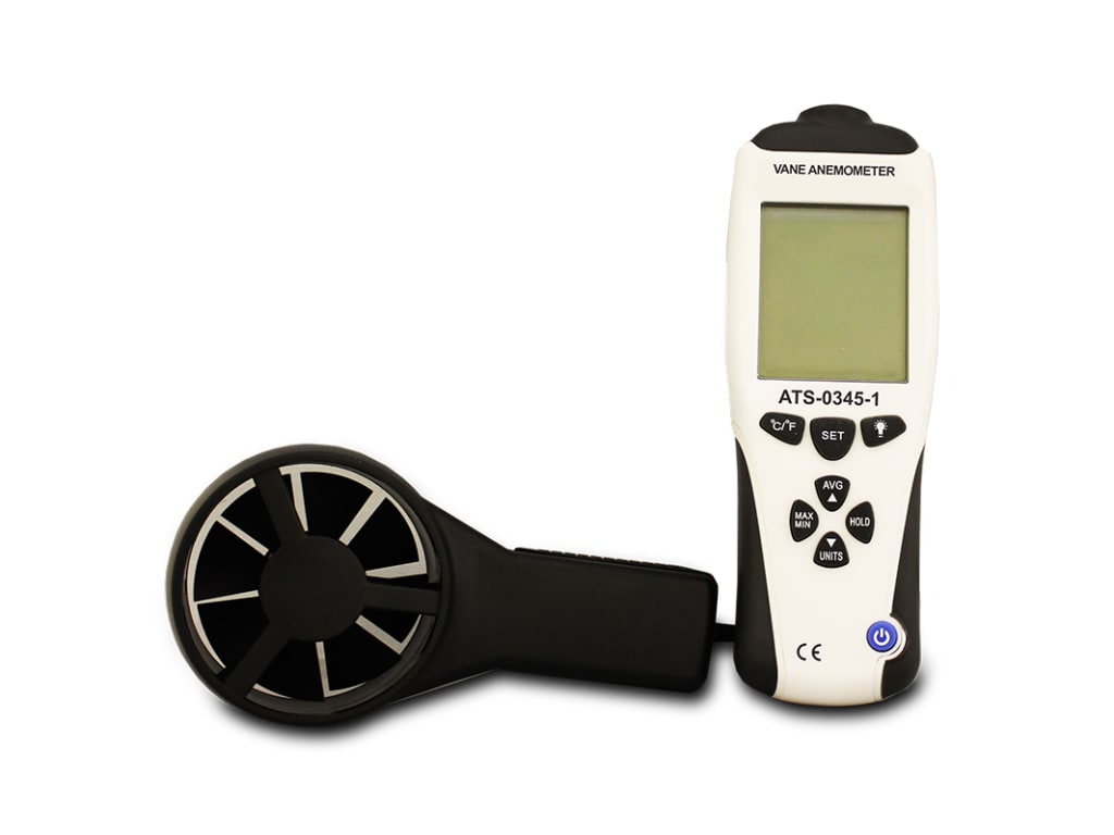 ATS 0345-1 - Portable, handheld, vane anemometer for measuring air flow ...