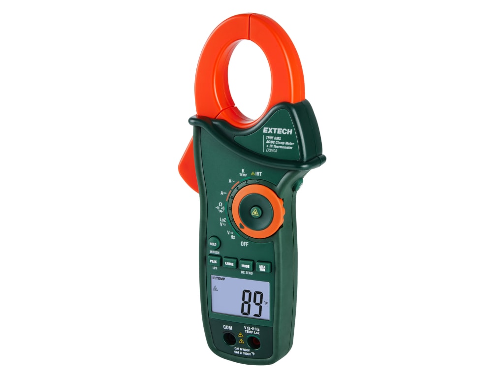 Extech EX840A - 1000A AC/DC Clamp Meter with IR, Low Pass Filter (LPF ...